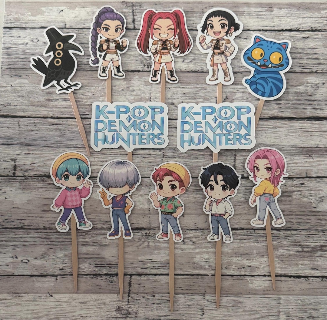 Kpop Demon Hunters Cupcake Toppers - Etsy