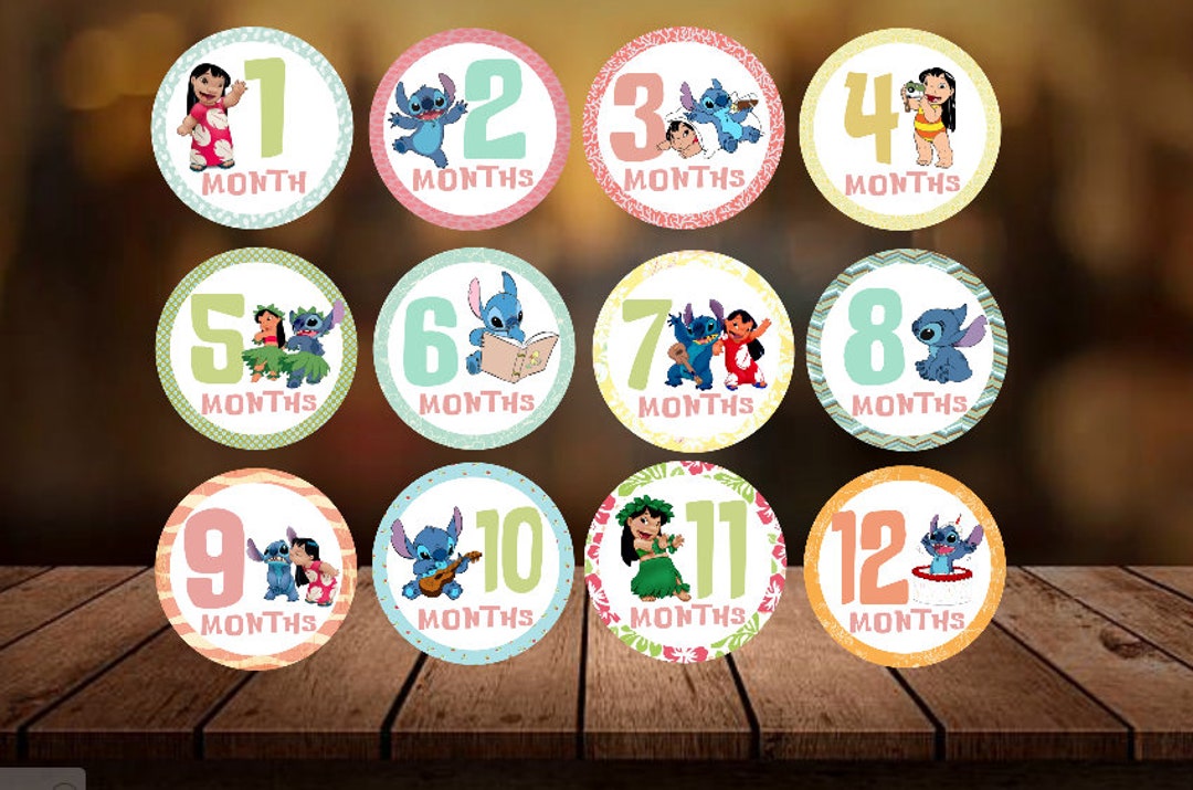 Lilo & Stitch- Monthly Milestone Stickers - Etsy