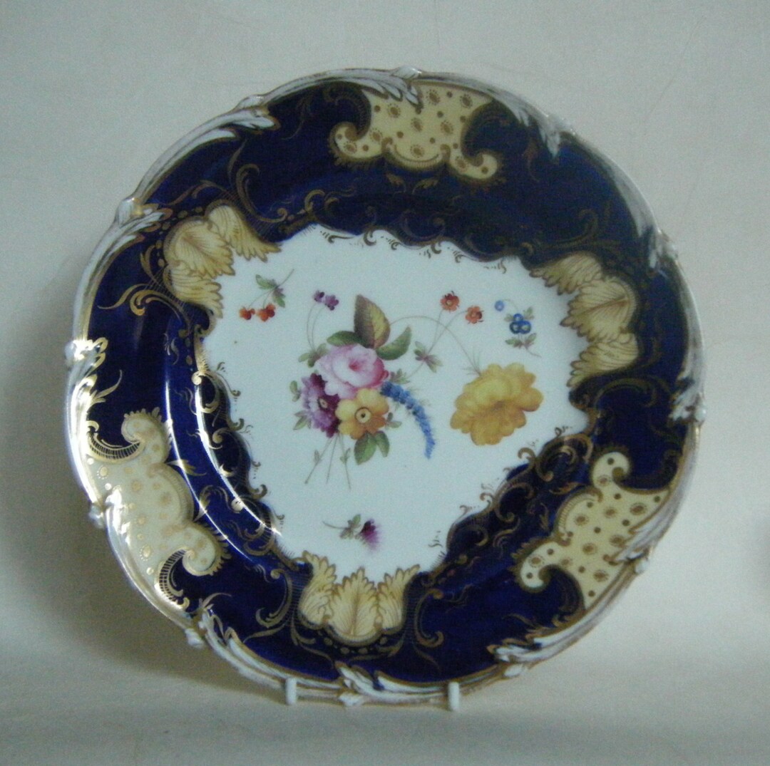 John Rose Coalport Pattern 2/341 Hand Painted Floral Dessert ...