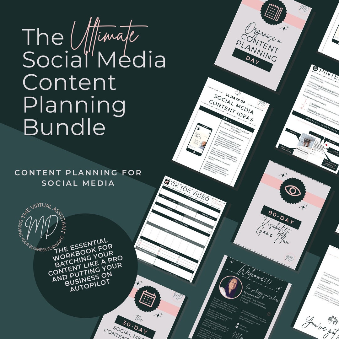 The Ultimate Social Media Content Planning Bundle | Workbook for Social ...