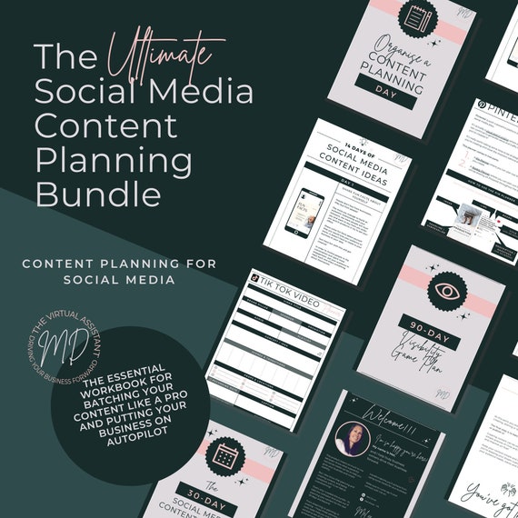 The Ultimate Social Media Content Planning Bundle Workbook - Etsy