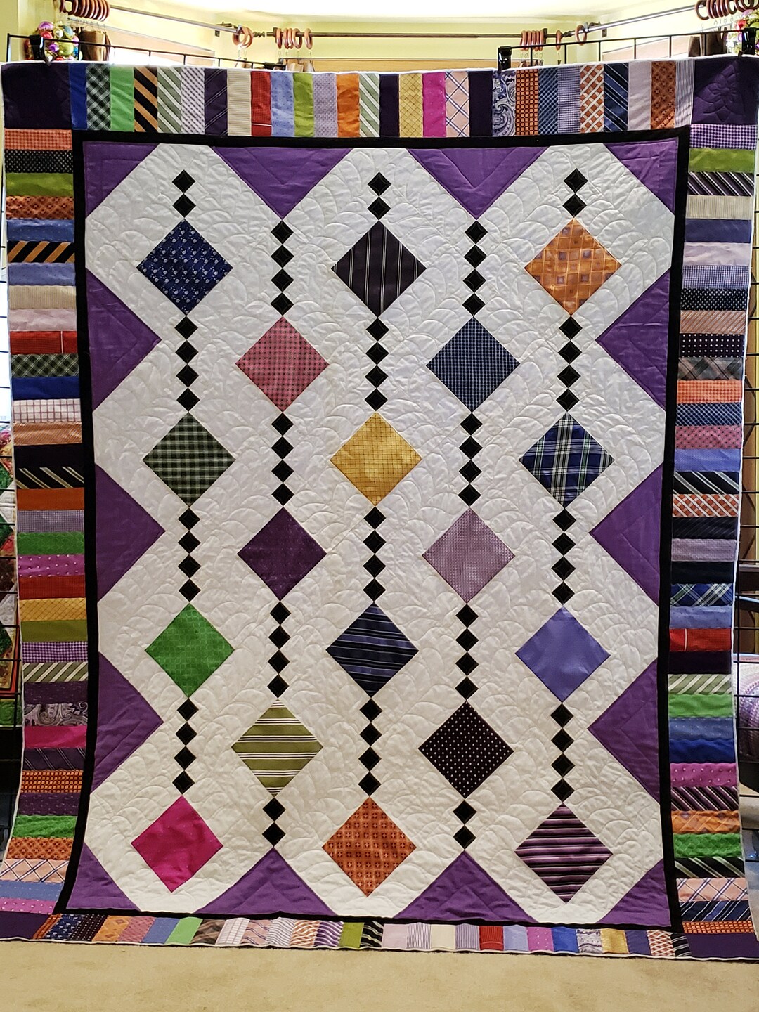Necktie Custom Memorial Quilt, Bereavement Quilt, Grieving Gift ...