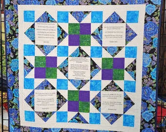Handmade Prayer Quilt, Scripture Quilt, Christian Gift, Church Banner ...