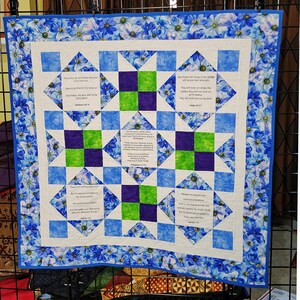 Handmade Prayer Quilt, Scripture Quilt, Christian Gift, Church Banner ...