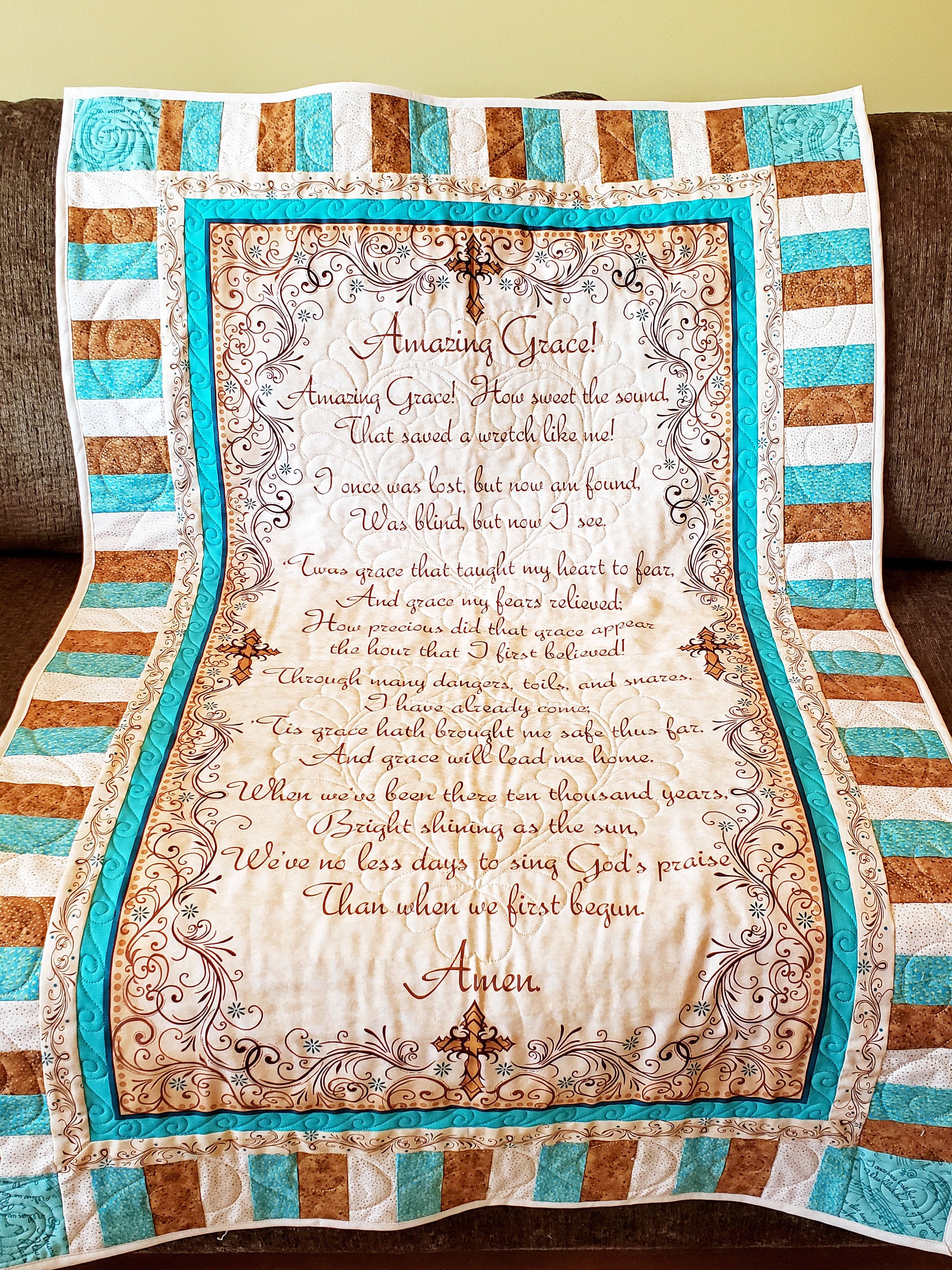 Amazing Grace Quilt Handmade Prayer Quilt Ordination Gift - Etsy