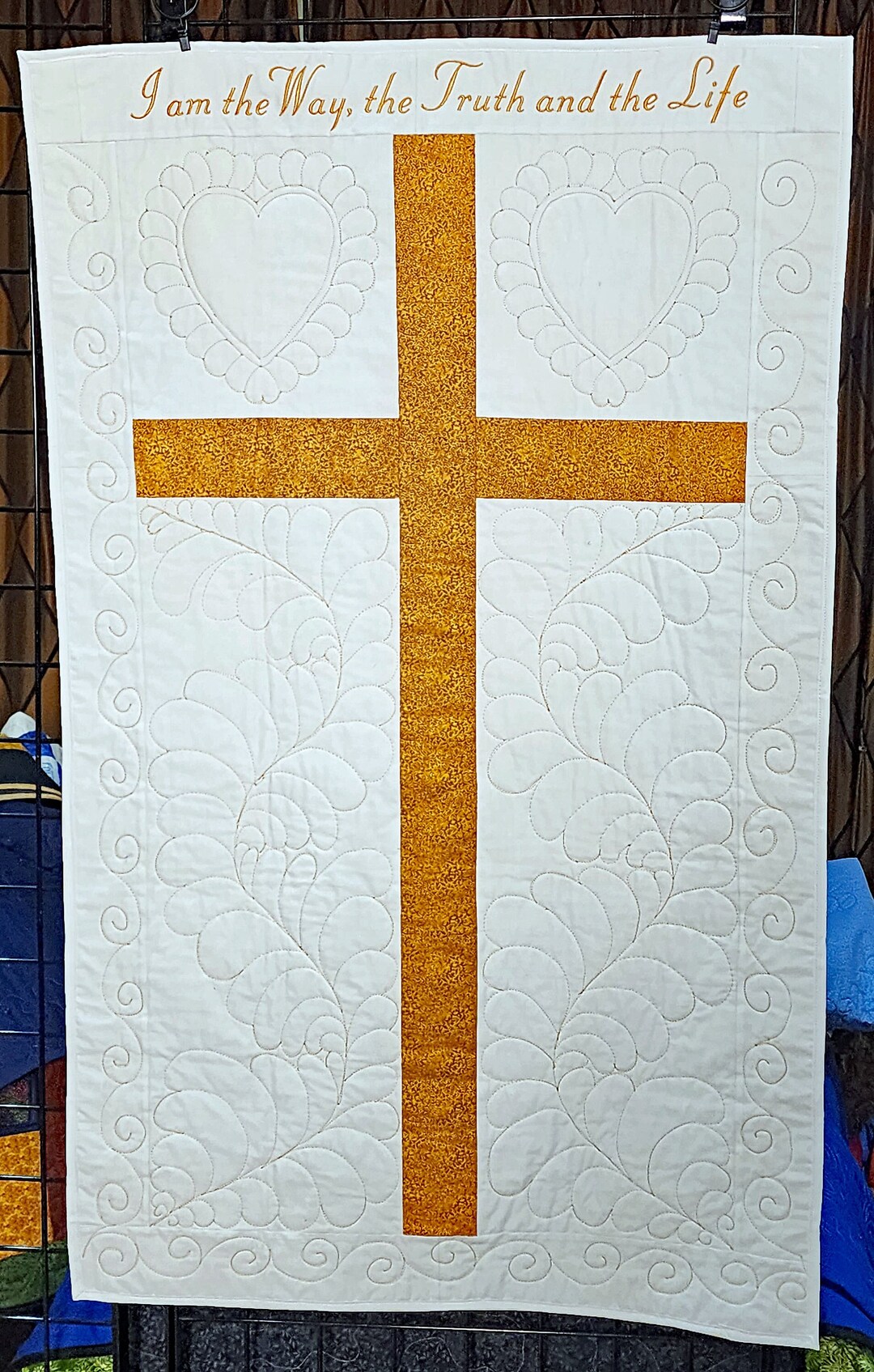 Handmade Cross Quilt, Ordination Gift, Church Cross Banner, Christian ...
