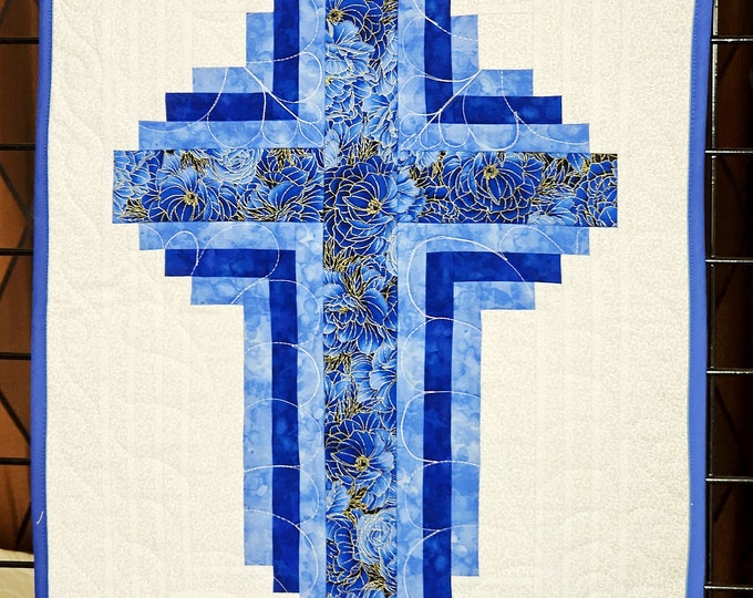 Vintage Quilt Cross Pillow| Repurposed Antique Quilt| Farmhouse ...