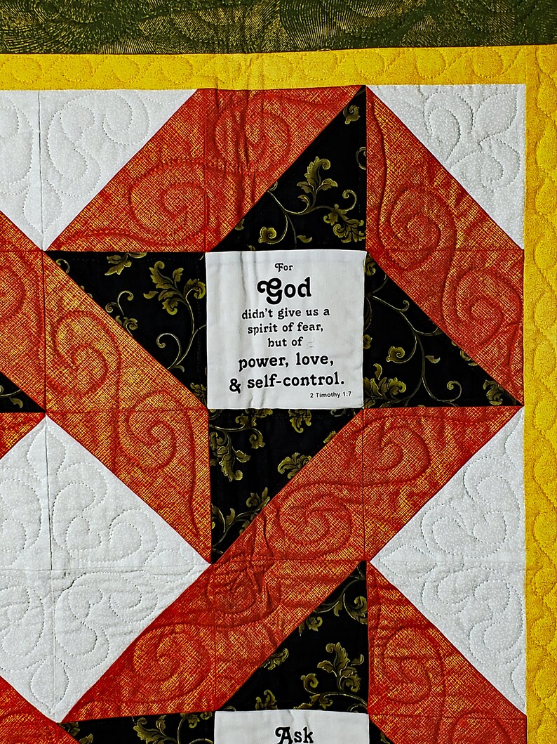Bible quilt Scripture quilt handmade prayer quilt Christian | Etsy