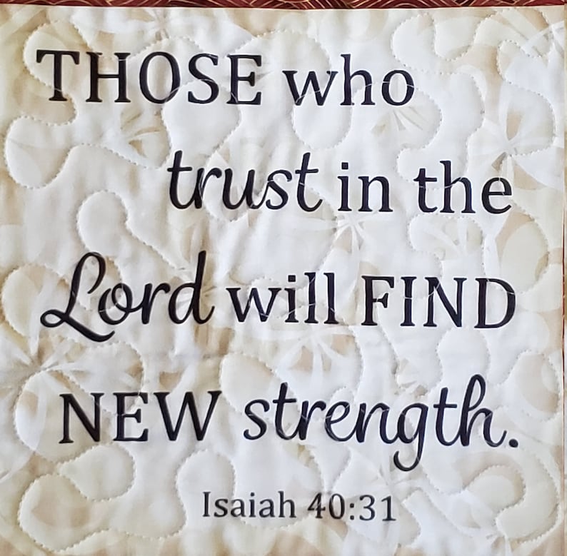 Isaiah 30 41 Biblical Quotes Handmade Prayer Quilt - Etsy