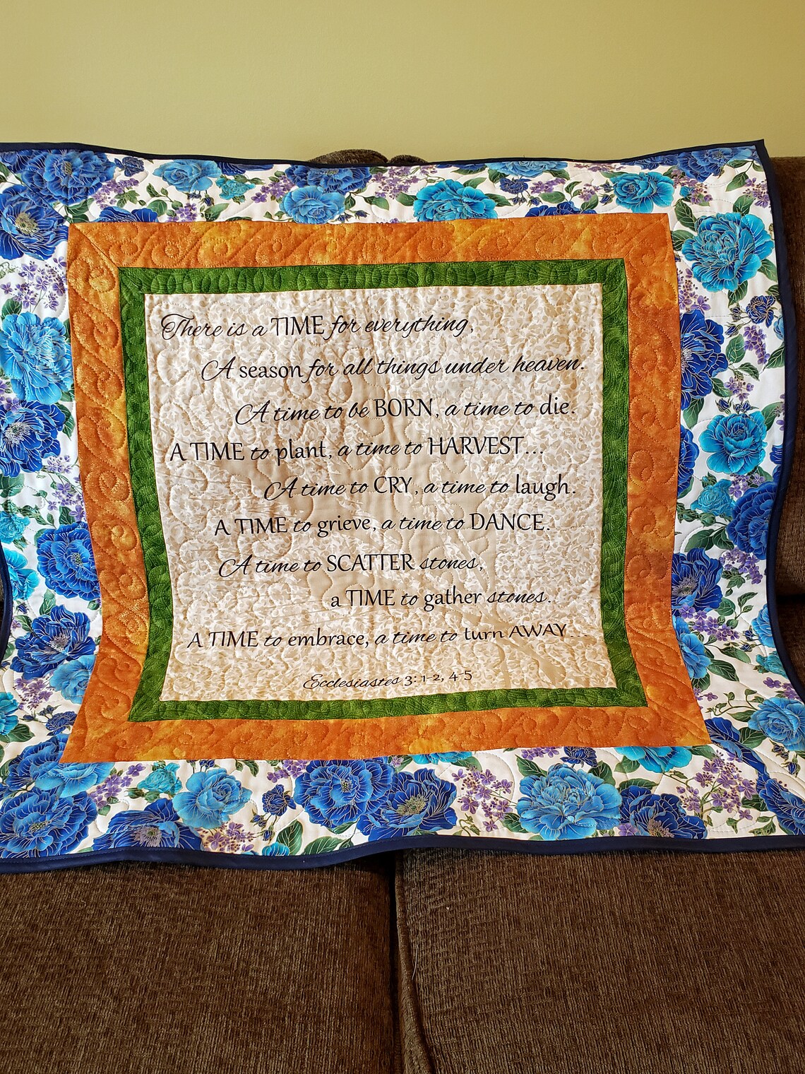 Ecclesiastes Quilt Handmade Prayer Quilt Ordination Gift | Etsy