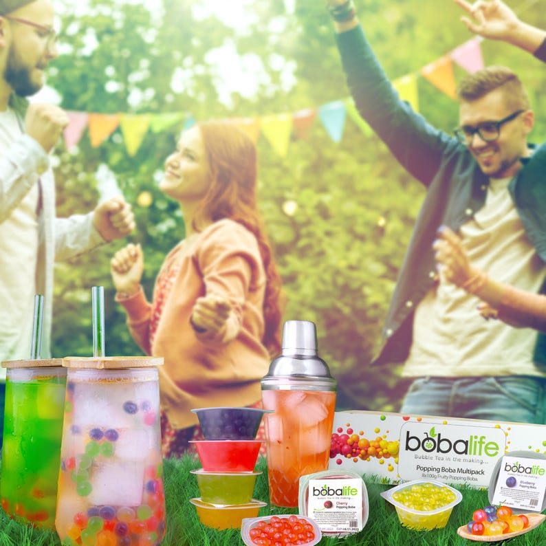 Fruity Popping Boba Multipack – Vegan Bubble Tea Gift Set - Etsy