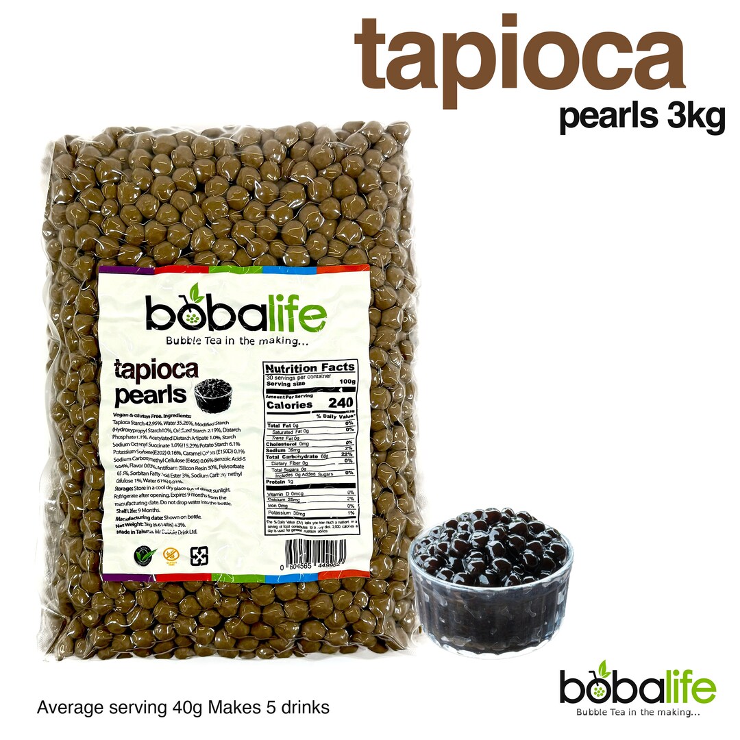 Bobalife Tapioca Pearls 3kg: Bubble Tea, Vegan & Gluten-free - Etsy