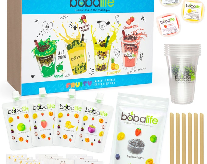 Bubble Tea Home DIY Kit by Bubble Box fruit Tea Set - Etsy