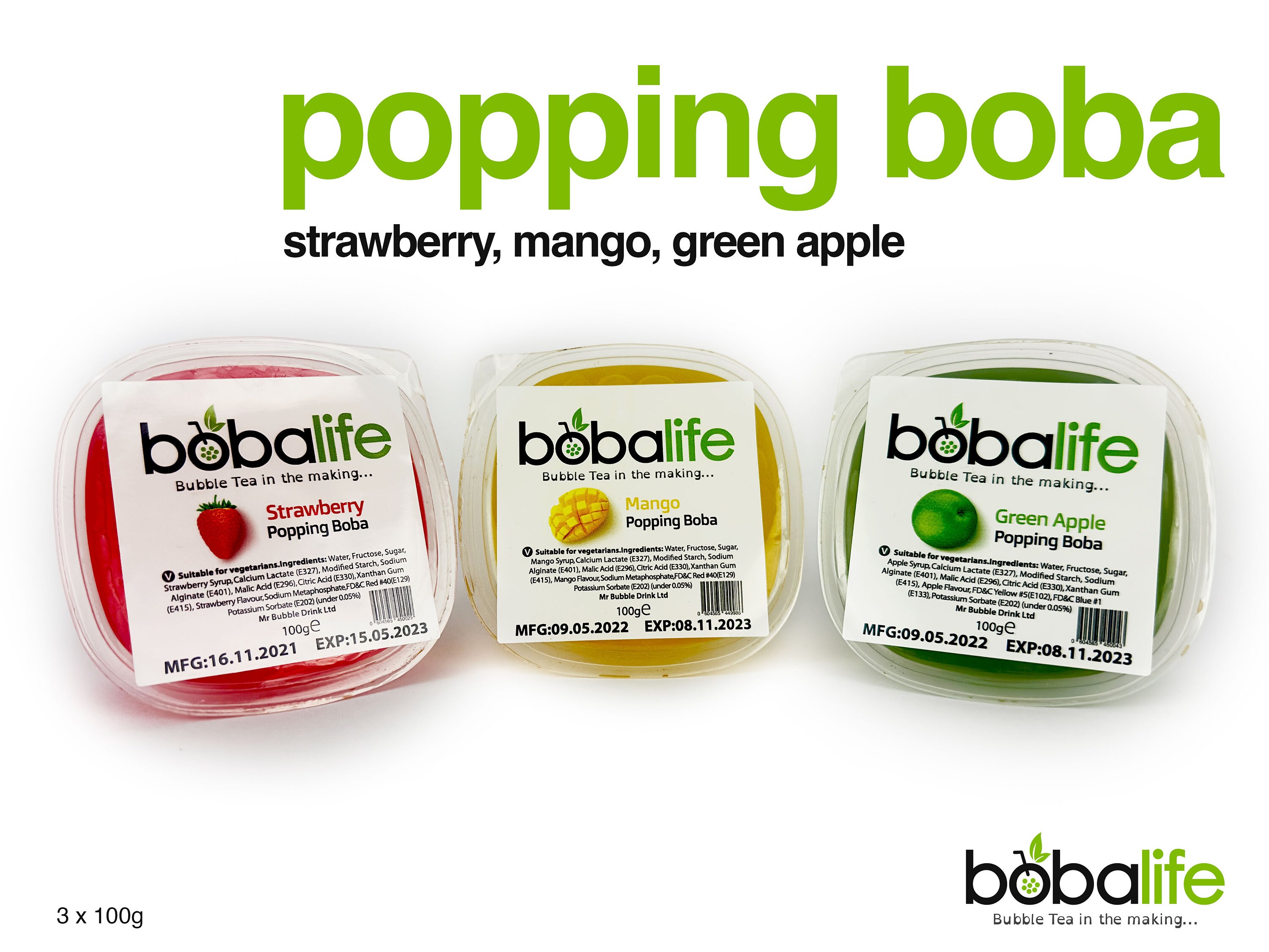 Bubble Tea Kit Gift Box Fruit Selection Makes 12 Drinks - Etsy UK