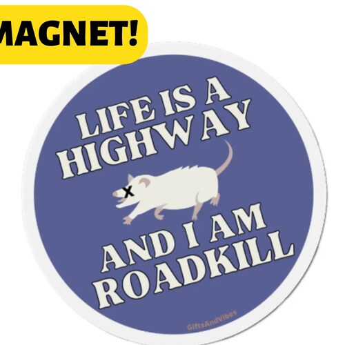 Life is a Highway and I Am Roadkill Funny Gen Z Meme Bumper - Etsy