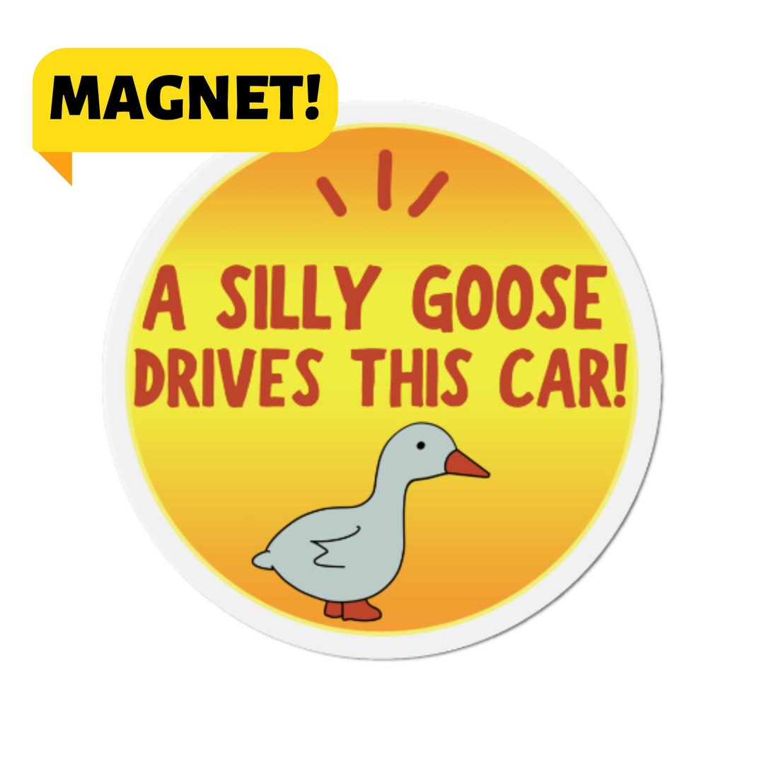 A Silly Goose Drives This Car! Bumper Magnet - Etsy