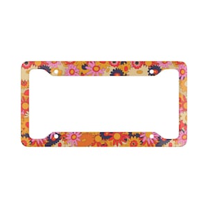 Groovy Hippy Flower License Plate Frame - 1 Frame - Etsy
