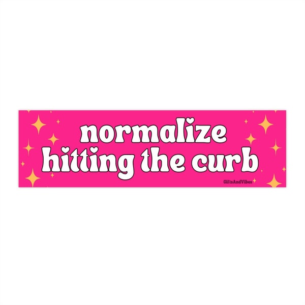 Hit Curb Bumper Sticker - Etsy Australia
