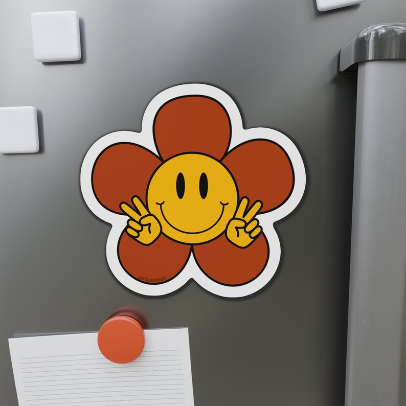 Cute Retro Groovy Flower Smiley Face 60's 70's - Etsy