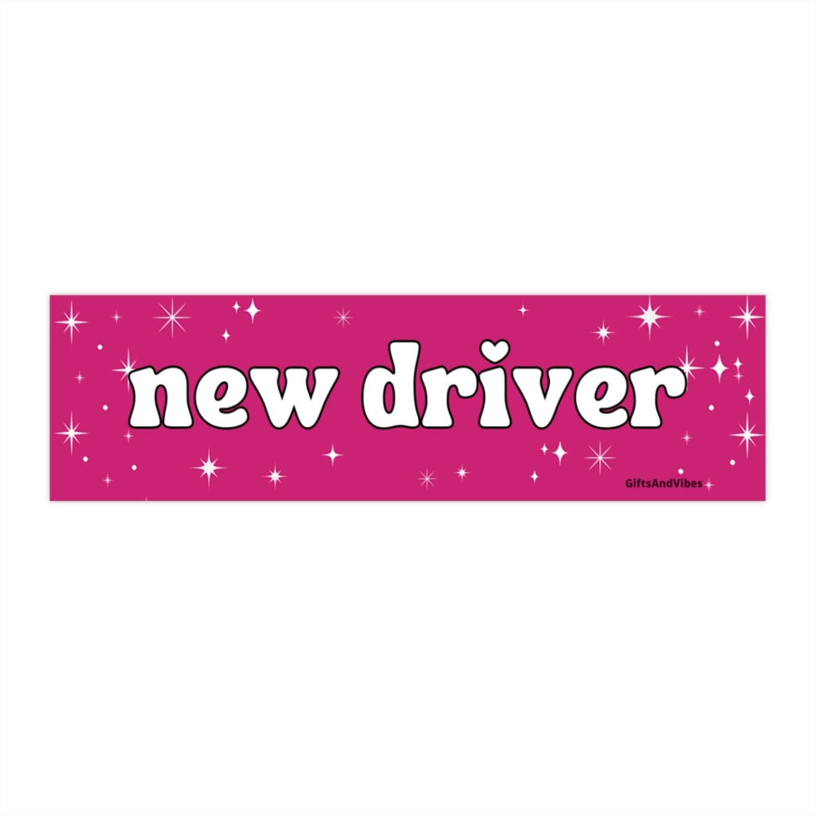 New Driver Cute Aesthetic Pink Funny Bumper Sticker Car - Etsy