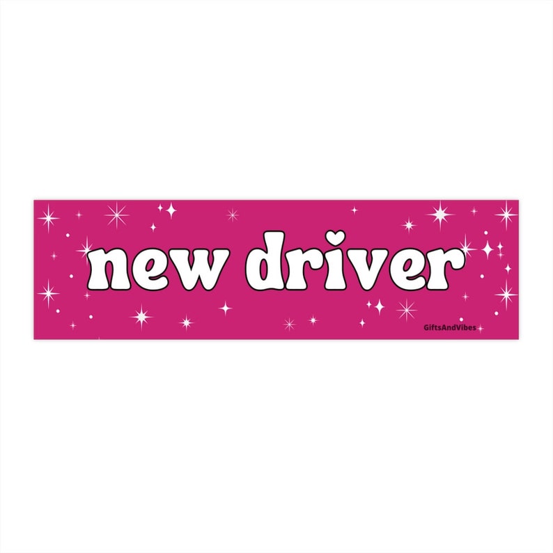 New Driver Cute Aesthetic Pink Funny Bumper Sticker Car - Etsy