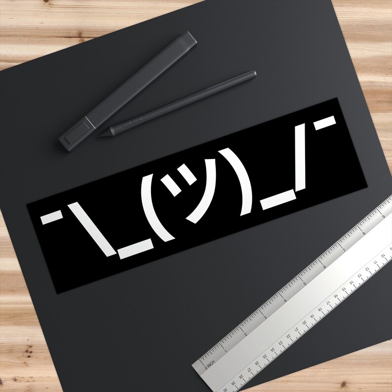 Shrug Emoji Funny Meme Humor Bumper Sticker Car Vehicle Decal - Etsy