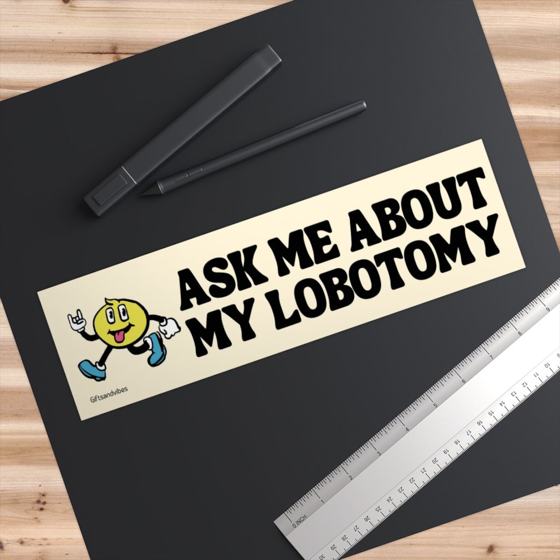 Ask Me About My Lobotomy Funny Gen Z Meme Car Bumper Sticker - Etsy UK