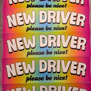 New Driver - Please Be Nice! Bumper Sticker - Etsy