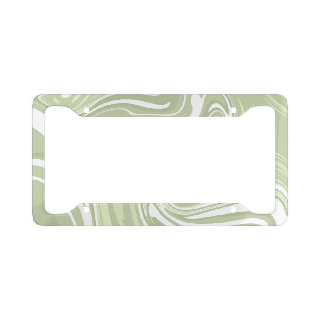 Light Green Groovy Waves Cute Aesthetic Retro License Plate - Etsy