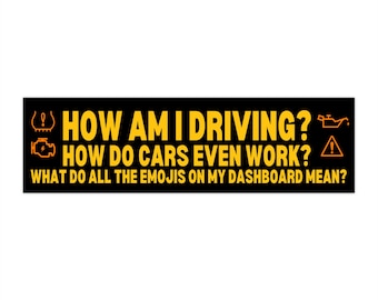 How is My Driving Banner Bumper Sticker Decal - Etsy