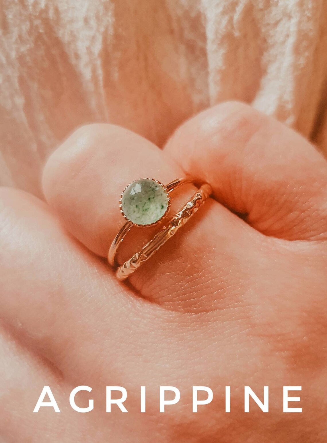Green Aventurine Ring Gold Aventurine Ring Gold 14K Plated | Etsy