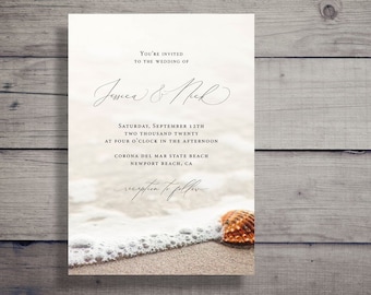 Seashell invitations | Etsy