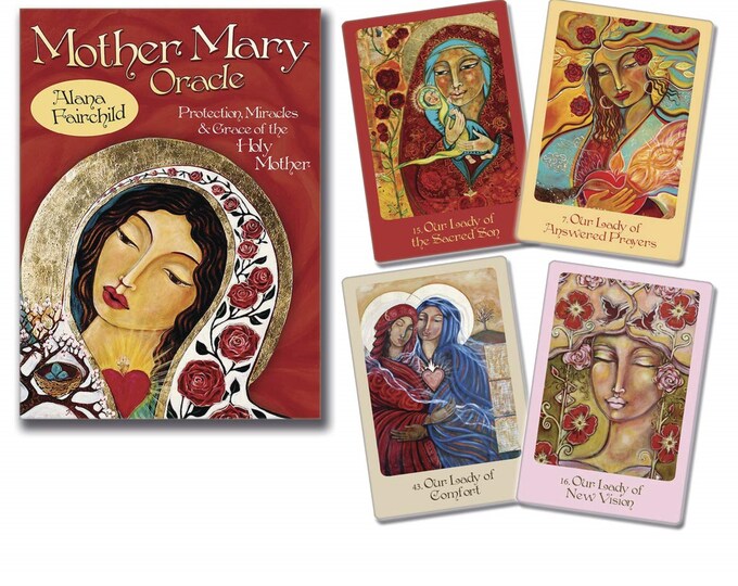 Mother Mary Oracle Cards & Guidebook Set Tarot Card Deck Book Kit ...