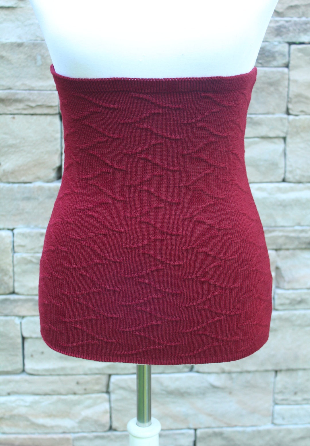 Kidney Warmer Wine Red Mini Skirt Merino Wool Skirt Hip Warmer Cacheur ...
