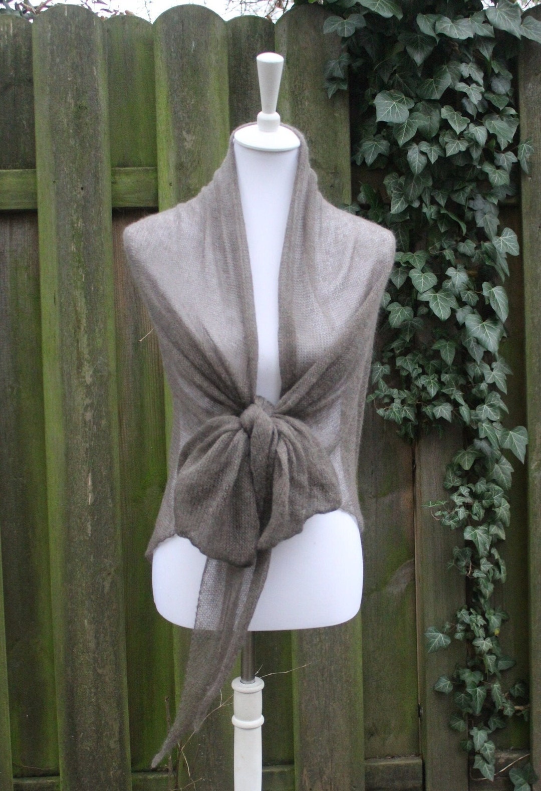 XXL Triangular Scarf Mud Mohair Shoulder Scarf Stole Scarves - Etsy