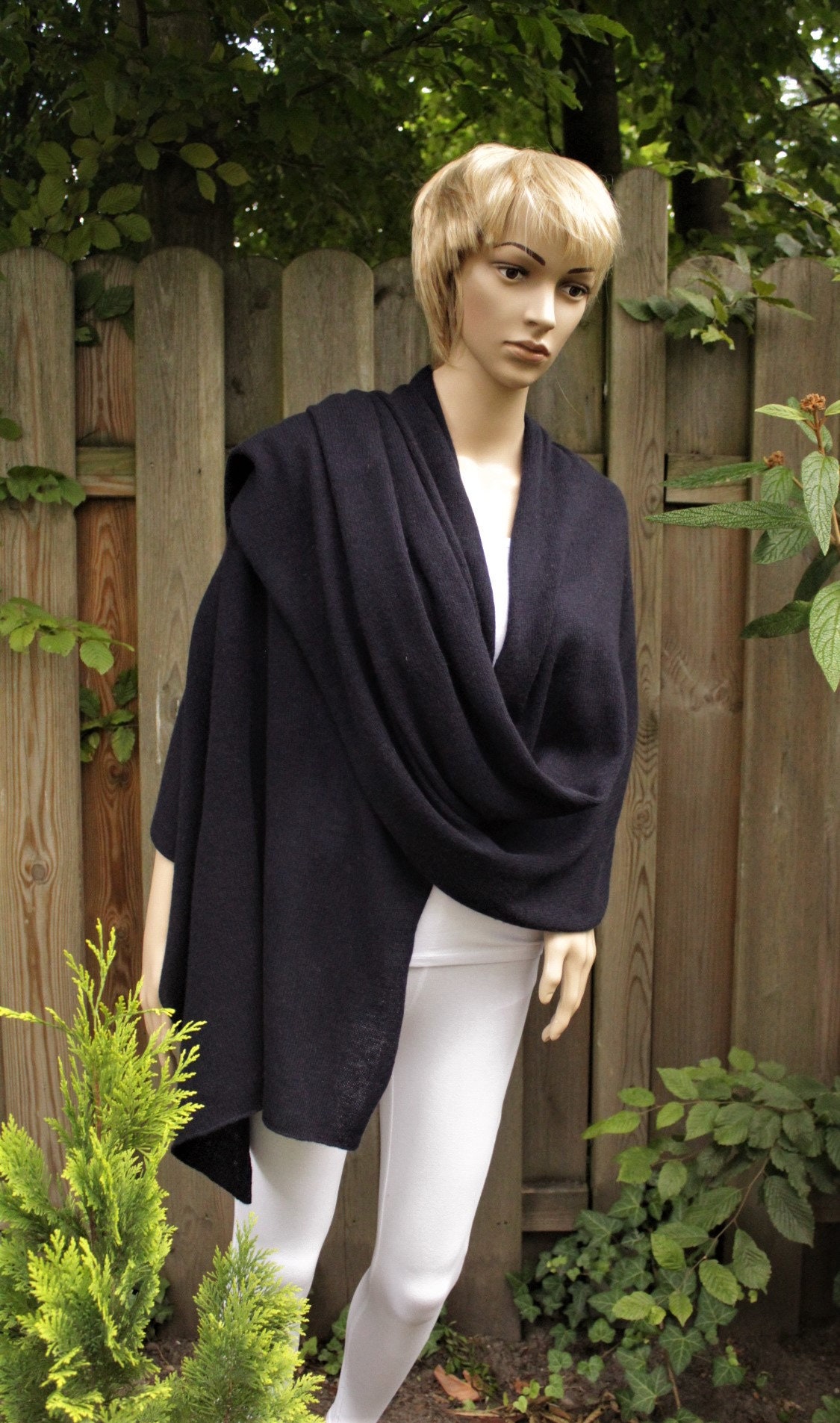 XXL Cashmere Stole Navy Wedding Stole Scarves Triangular - Etsy