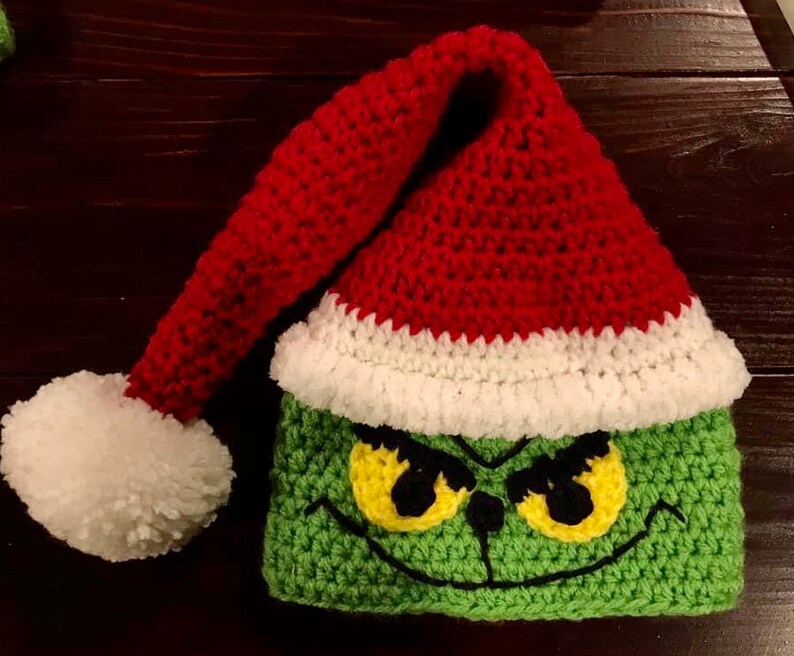 Grinch style Christmas hat | Etsy