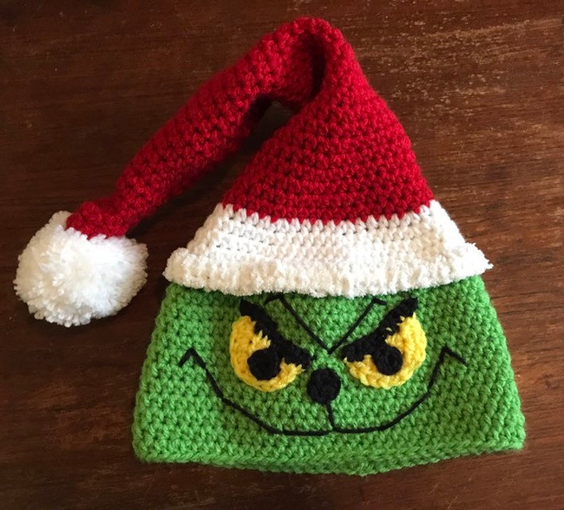 Grinch style Christmas hat | Etsy