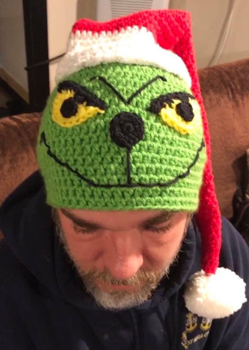 Grinch style Christmas hat | Etsy