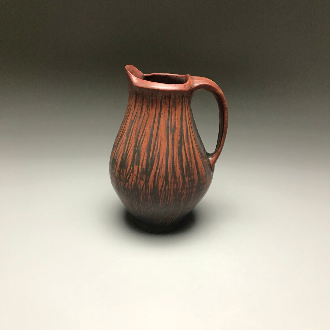 Handmade Stoneware Pitcher Wheel Thrown and Altered Red - Etsy