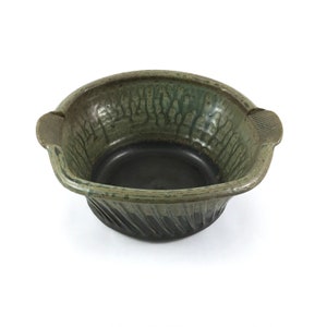 Handmade Pottery Baking Dish With Fluting and Handles Green - Etsy