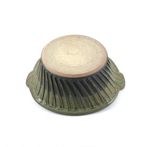 Handmade Pottery Baking Dish With Fluting and Handles Green - Etsy