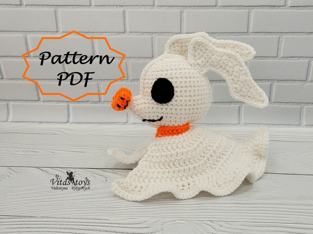 Crochet Ghost Dog Toy Pattern Amigurumi Zero Rag Doll - Etsy