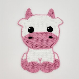 Crochet Cute Cow Applique Pattern - Etsy