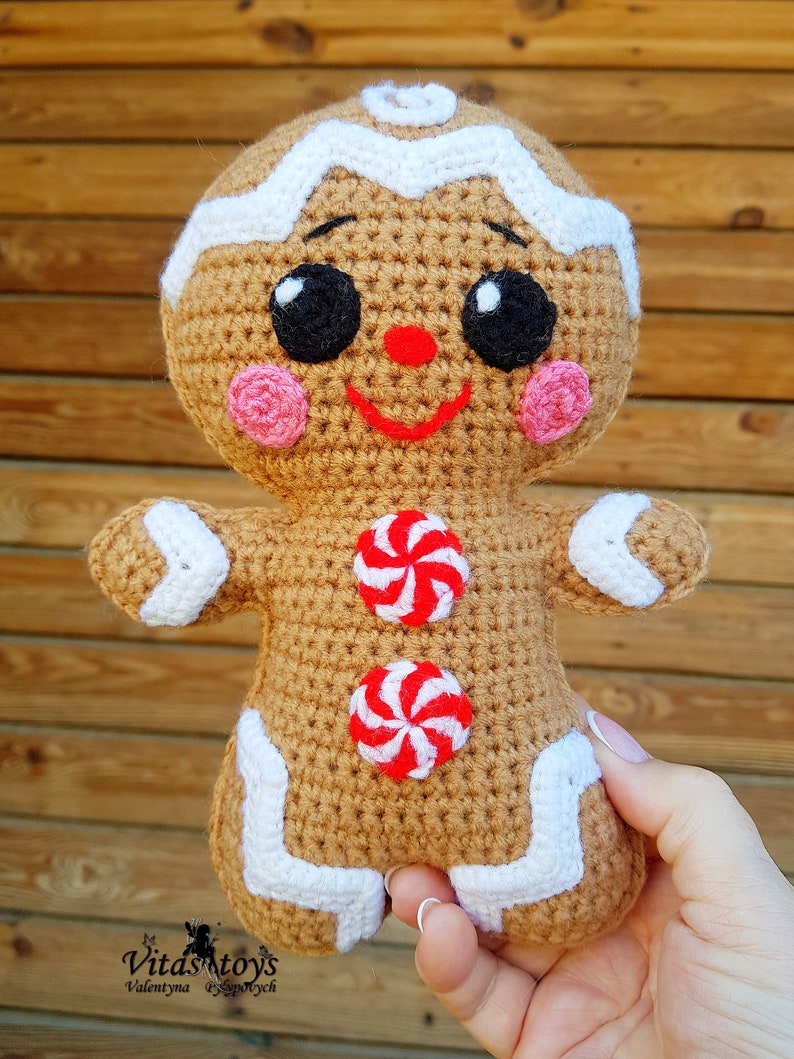 Crochet Gingerbred Toy Amigurumi Rag Doll Pattern - Etsy