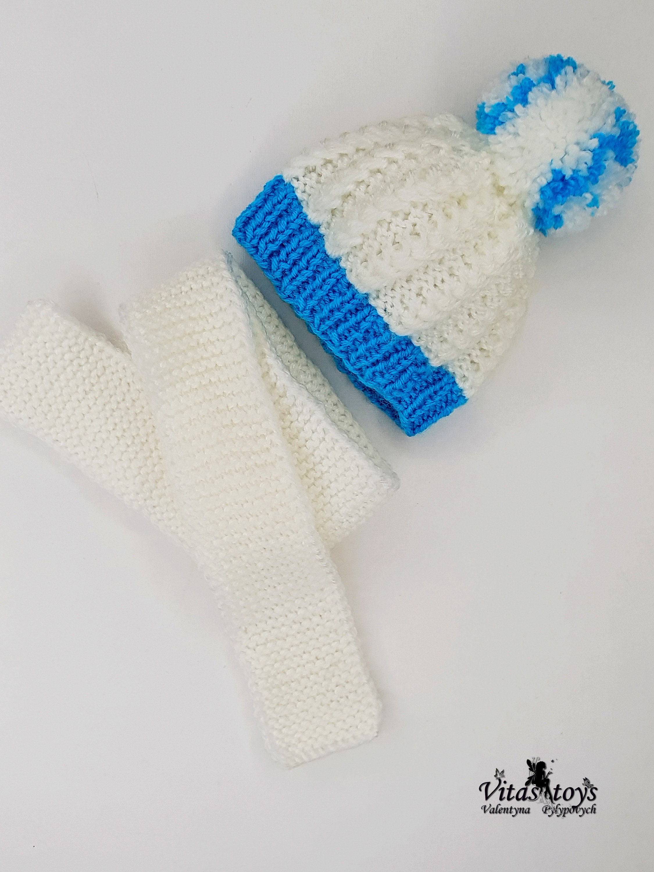 Knit Toy Hat Pattern Amigurumi Clothes Doll Hat Scarf Set | Etsy