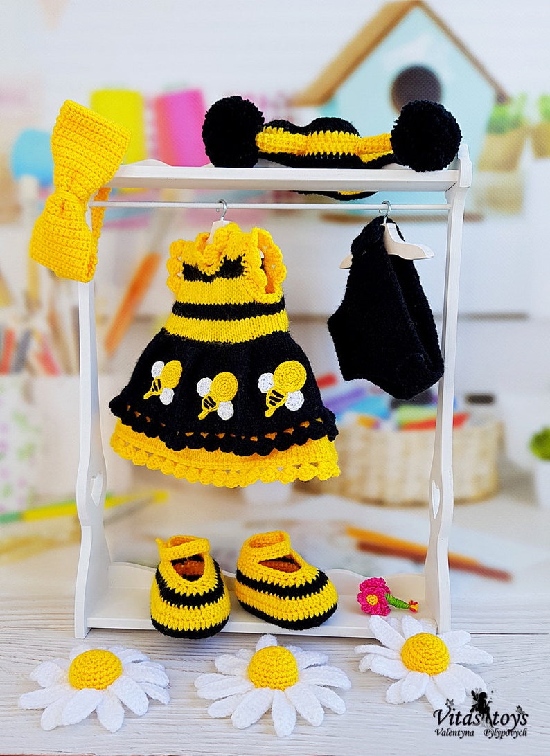 Dress Bunny Pattern Knit Toy Clothes Pdf Outfit for Bear Pdf - Etsy
