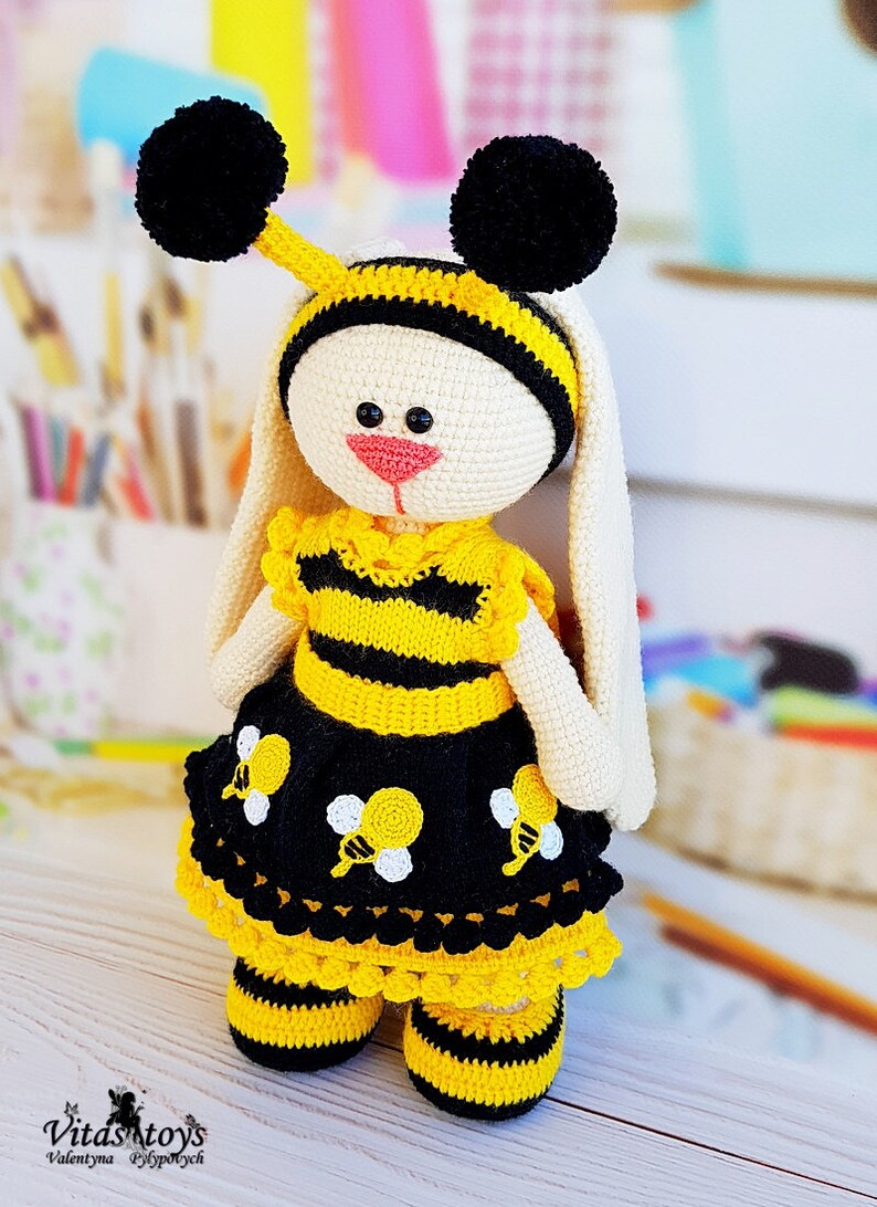 Dress up Toy Crochet Knit Clothes Bunny Amigurumi Bunny Girl - Etsy