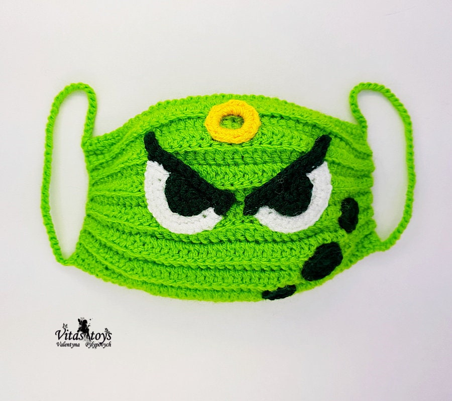 Face mask tutorial crochet mask pdf knited mask pattern how | Etsy