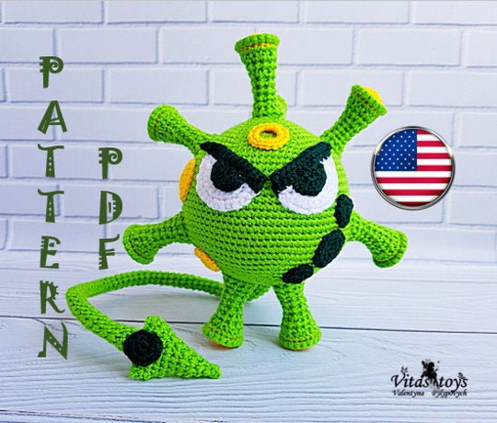 Crochet Virus Amigurumi Virus Virus Toy Pattern Virus | Etsy